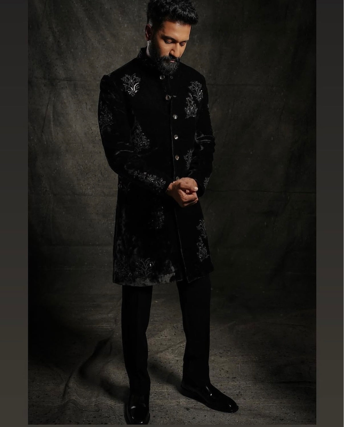 Vickey Casual Wear Velvet Sherwani Rohit Bal Collection