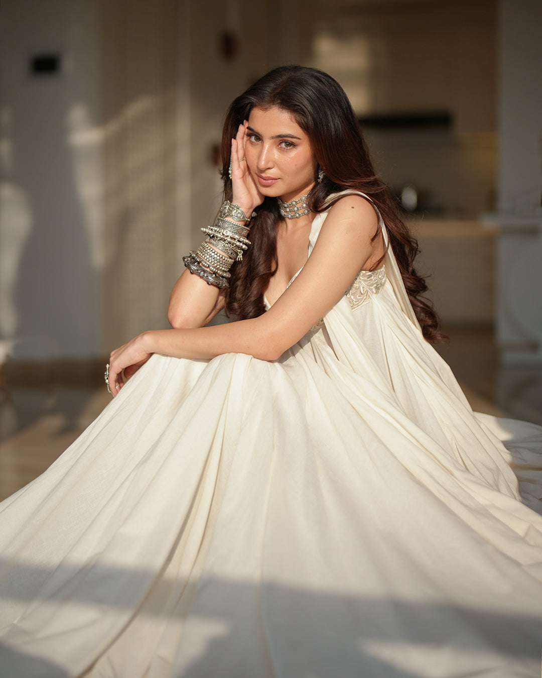 Anarkali Set with Chudidar - SARA ARJUN